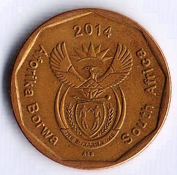 Монета 50 центов. 2014 год, ЮАР. Aforika Borwa - South Africa. Интернет ...